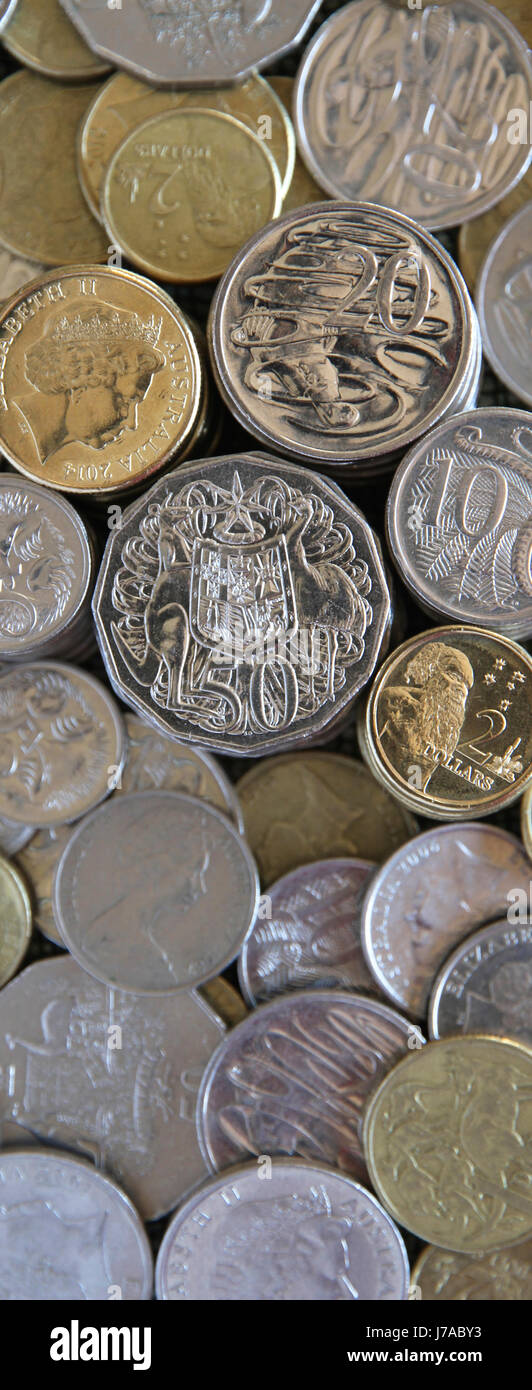 Australian gold and silver coins as background Stock Photo - Alamy