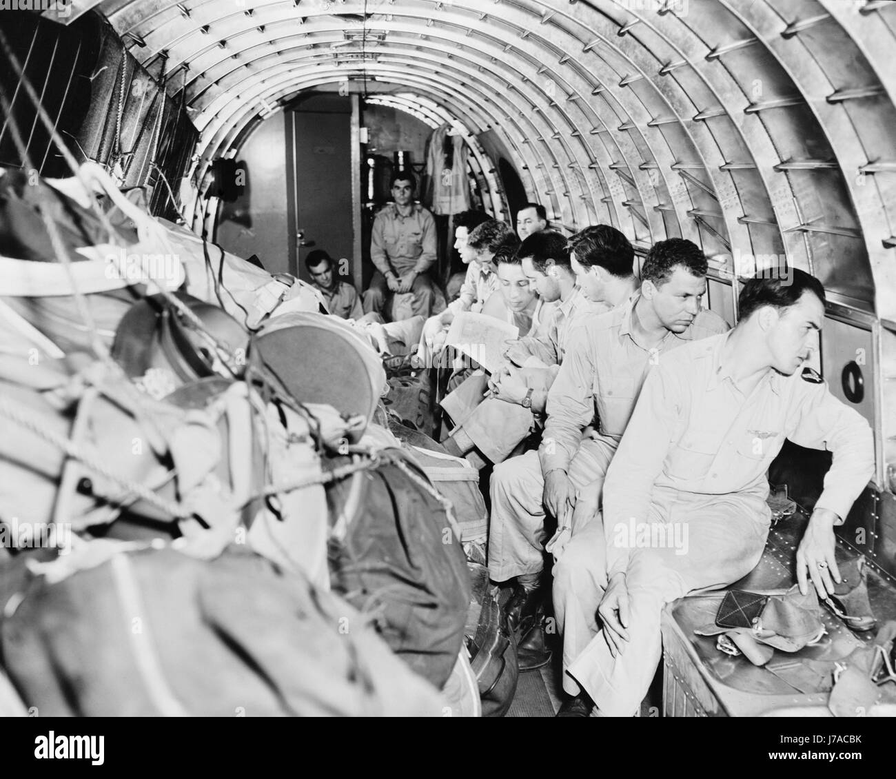 U.S. Air Transport Command cargo planes do transporting cargo and ...