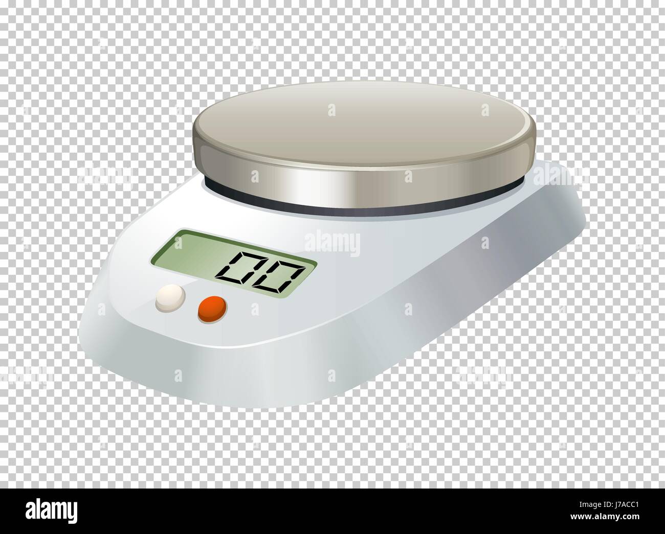 Digital scale with flat plate illustration Stock Vector Image & Art - Alamy