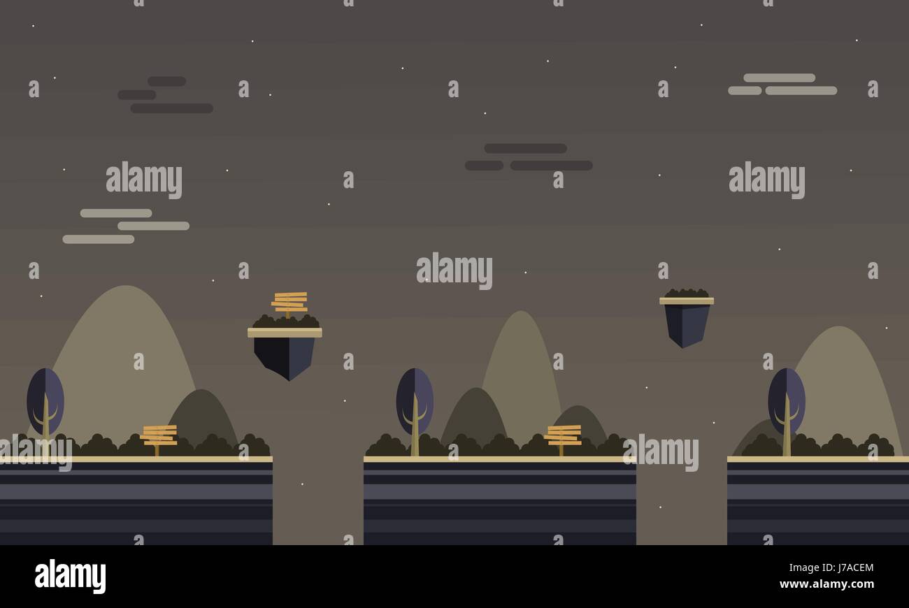 Background game scenery at night Stock Vector Image & Art - Alamy