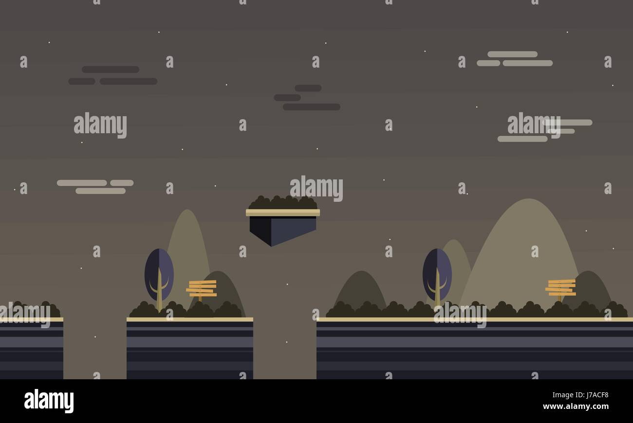 Mountain tree scenery for game background Stock Vector Image & Art - Alamy