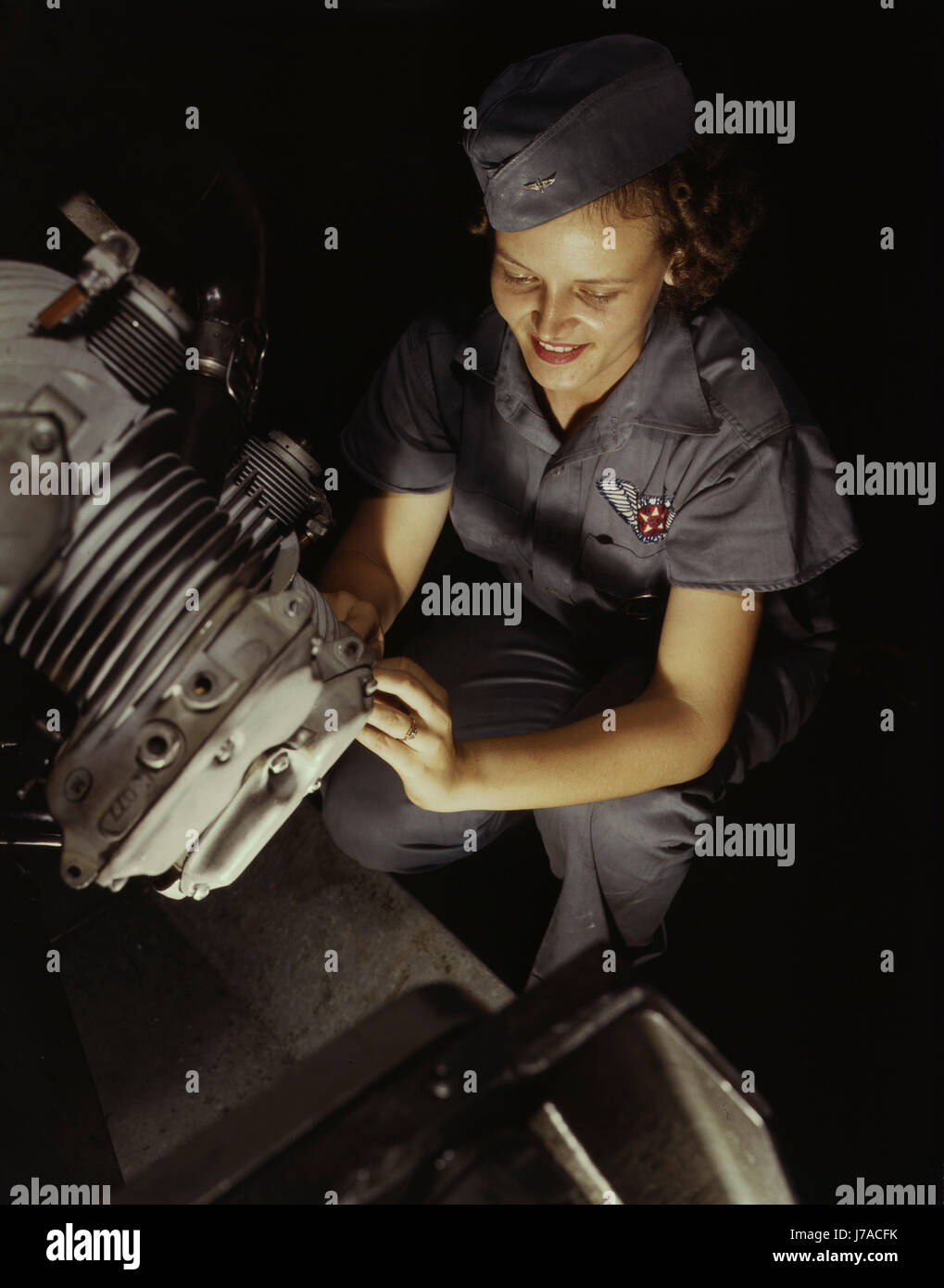 Mechanic works motor naval air station corpus christi hi-res stock ...
