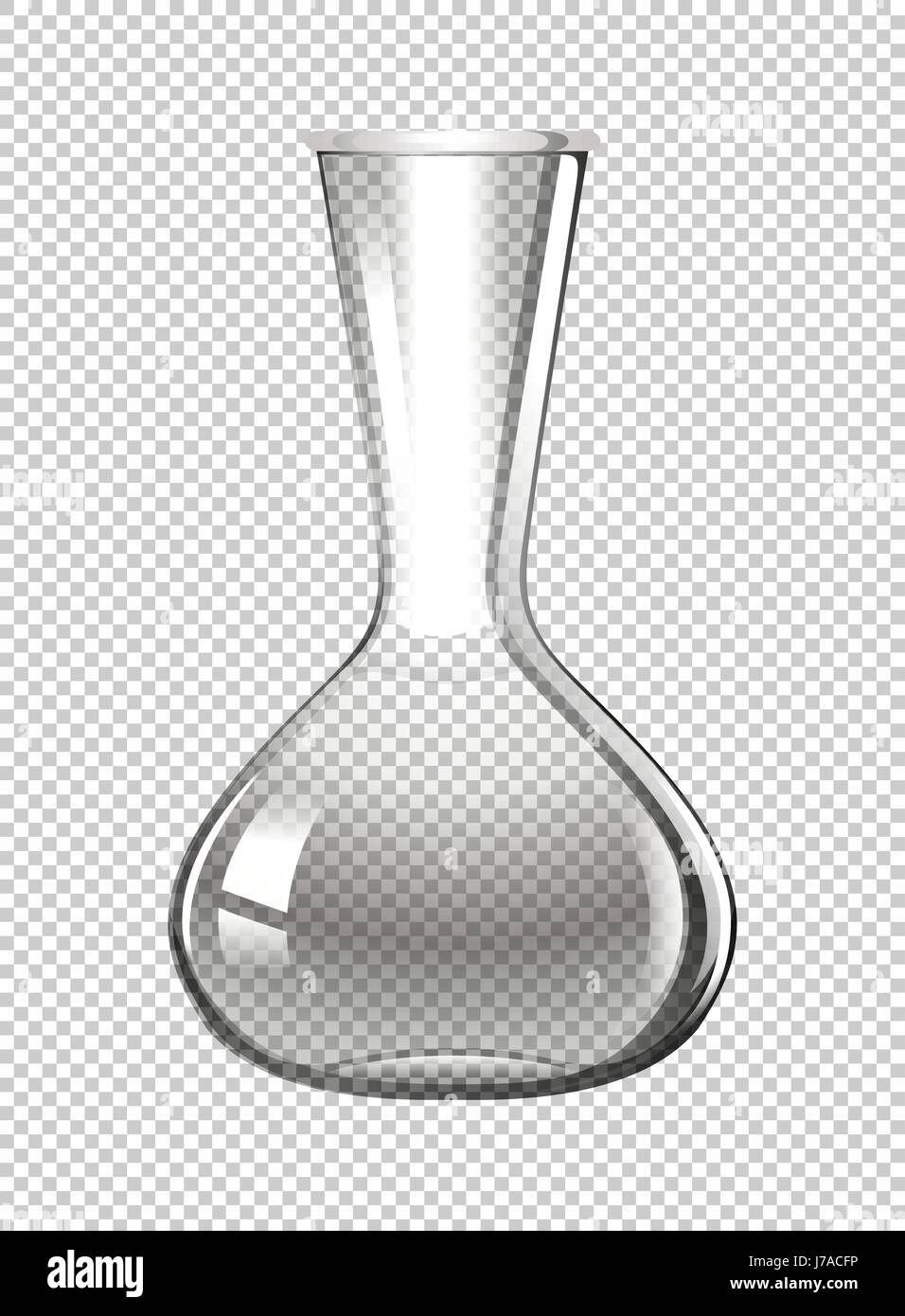 Glass beaker on transparent background illustration Stock Vector Image ...