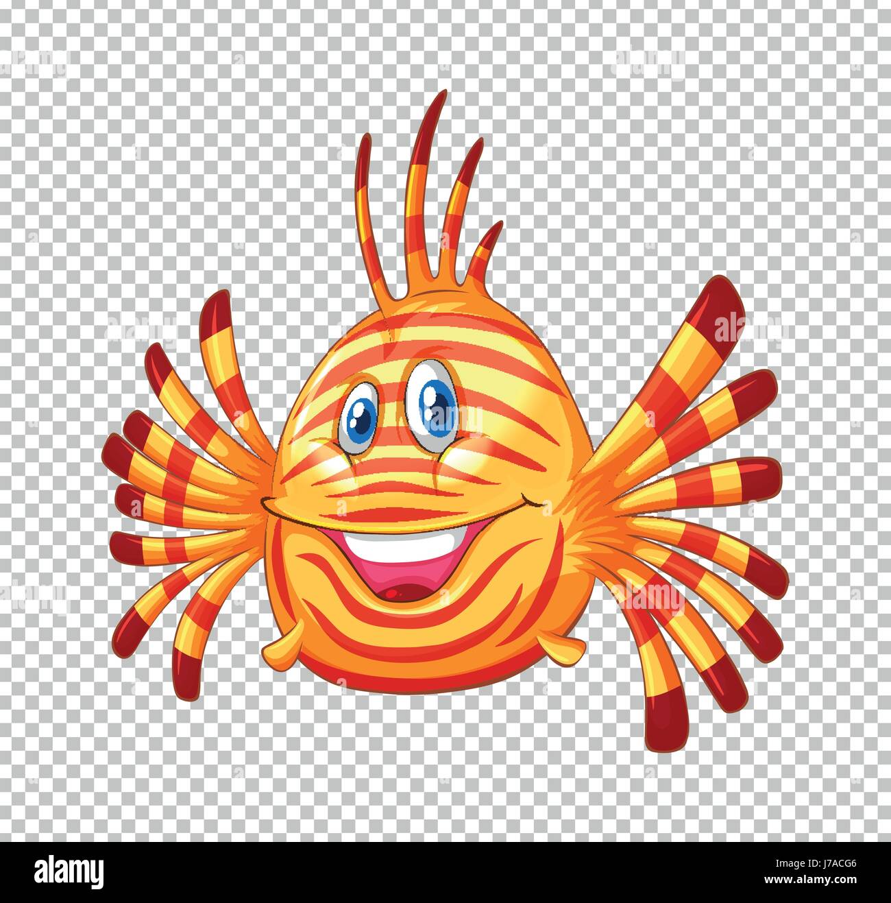 Wild fish on transparent background illustration Stock Vector Image ...