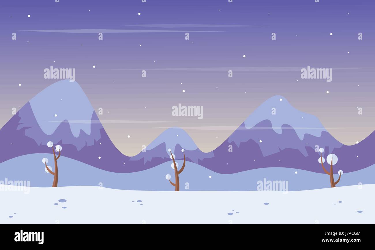 Scenery mountain at winter background game Stock Vector Image & Art - Alamy