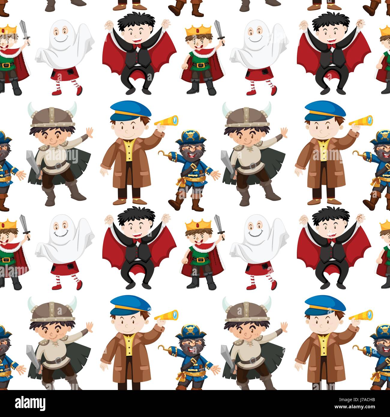 Kids in halloween costumes vector hi-res stock photography and images ...