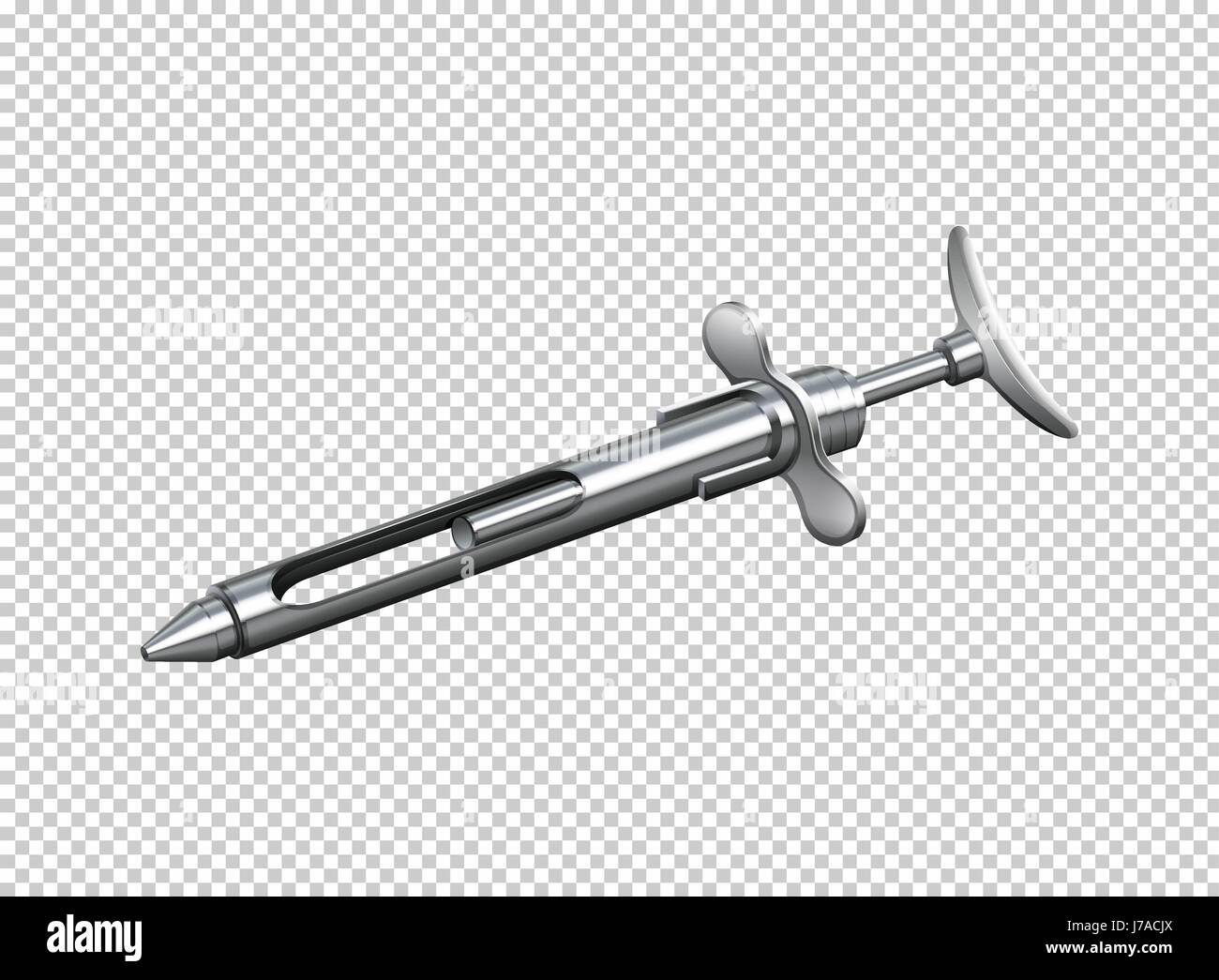 Stainless injection bar tool on transparent background illustration ...