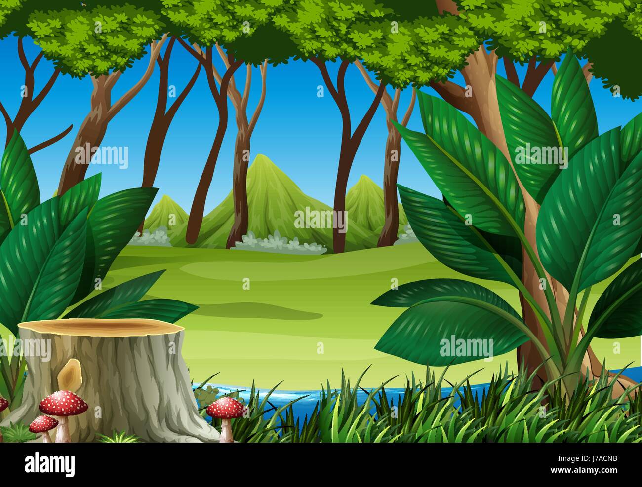 Tree stump image Stock Vector Images - Alamy