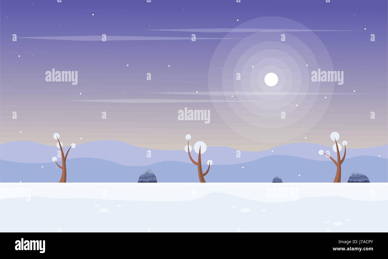 Winter with snow scenery game background Stock Vector Image & Art - Alamy