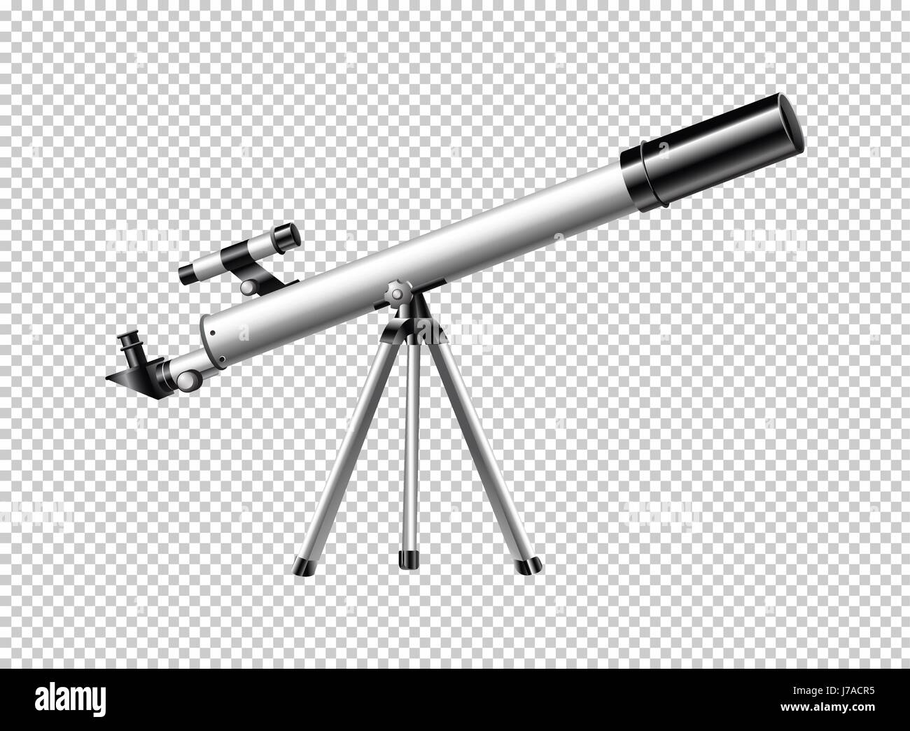Modern telescope on transparent background illustration Stock Vector ...