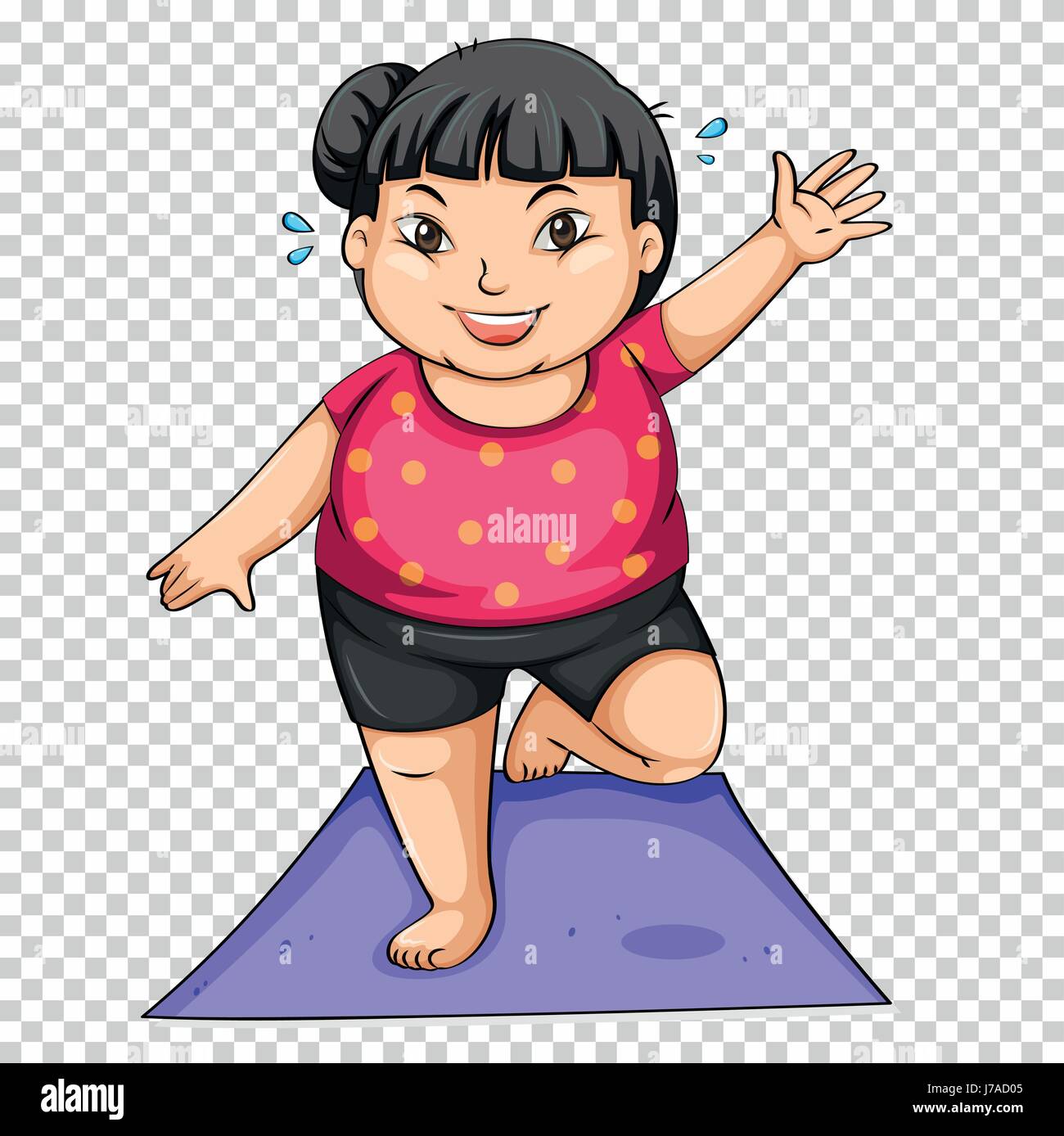Yoga overweight Stock Vector Images - Alamy