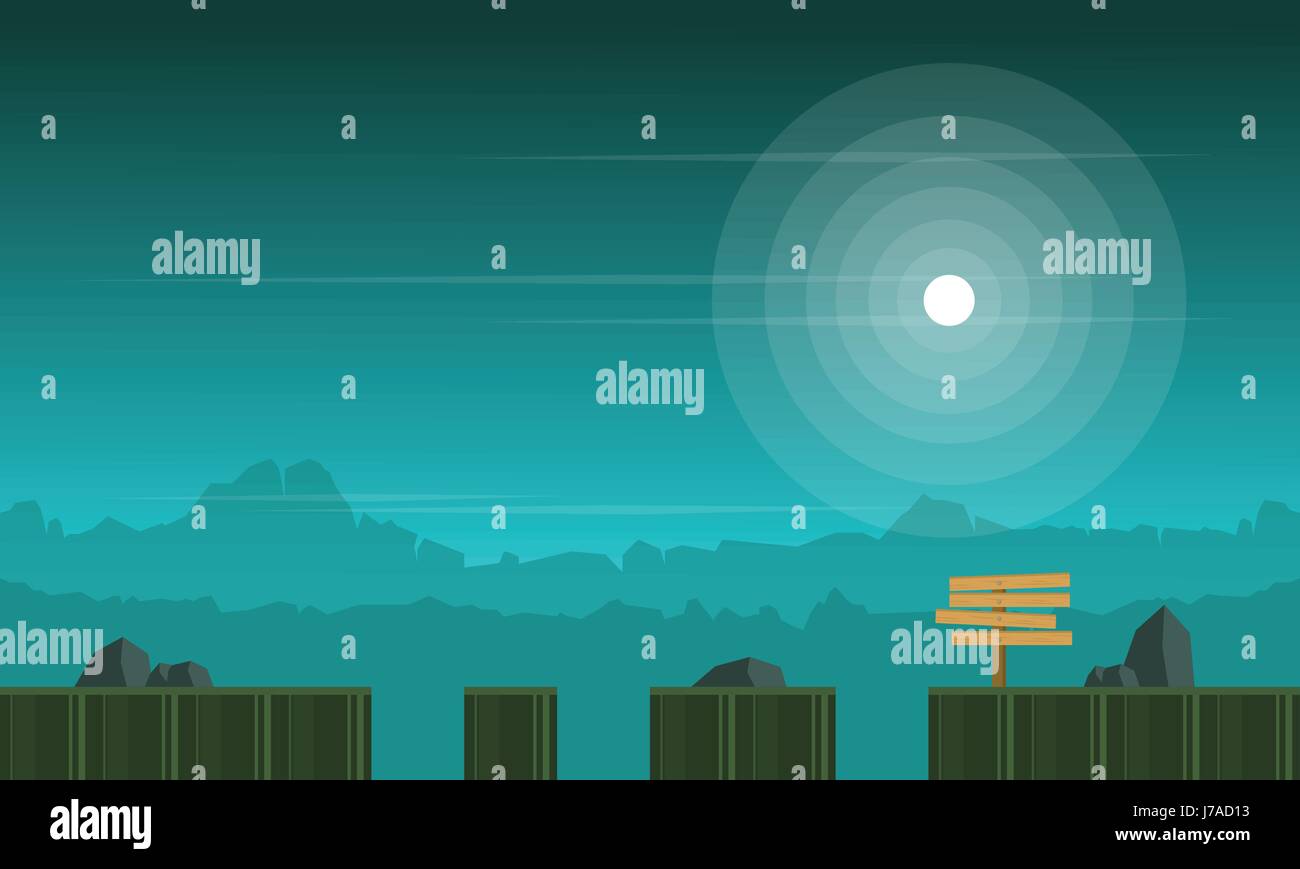 Night scenery game background Stock Vector Images - Alamy