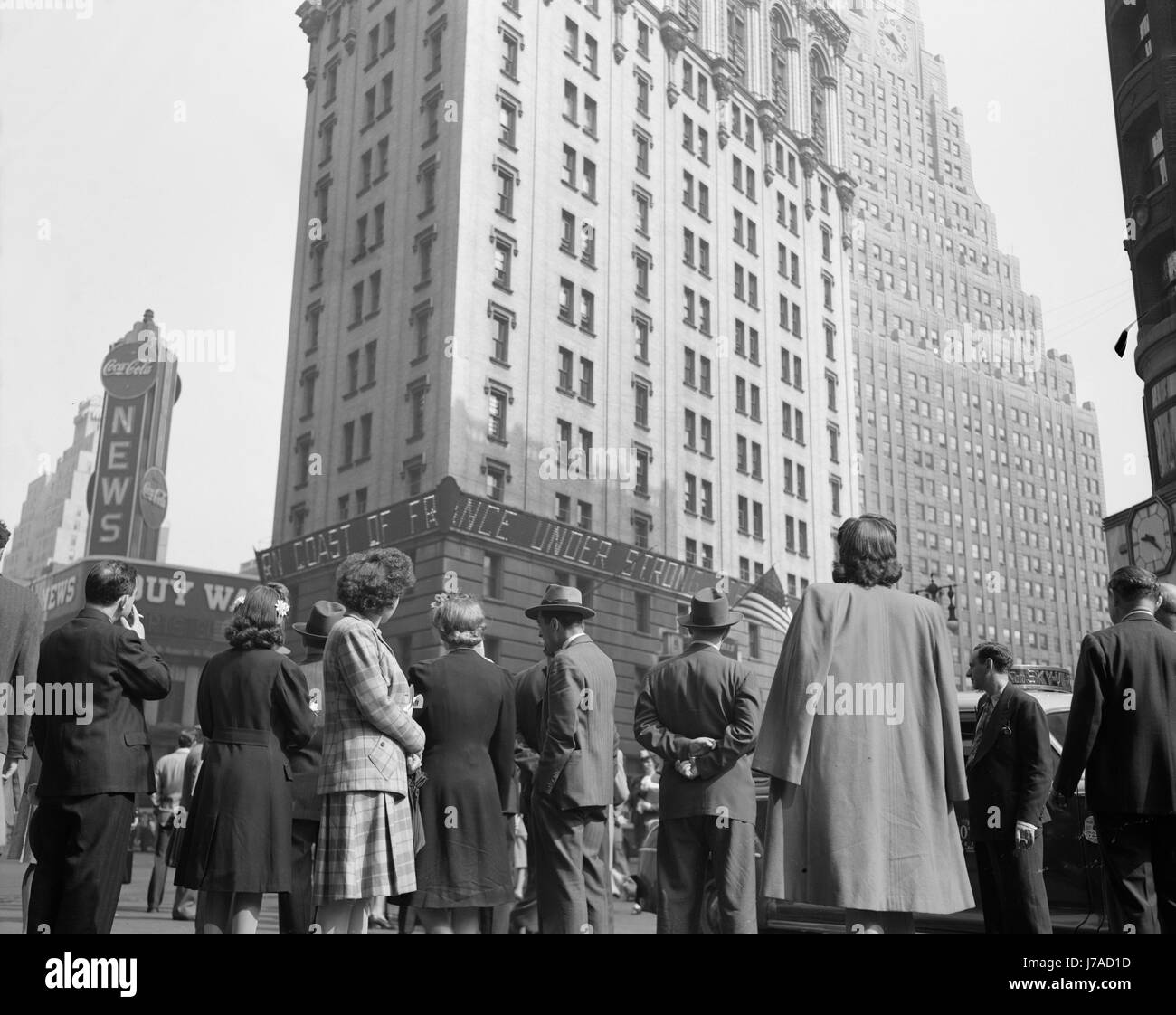 Times Square and vicinity on D-Day, New York, New York, 1944 Stock ...