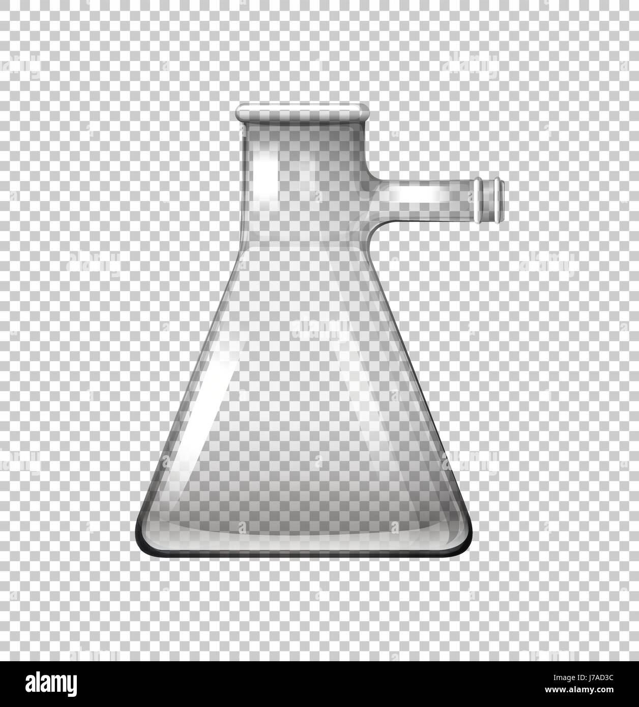 Glass beaker on transparent background illustration Stock Vector Image ...