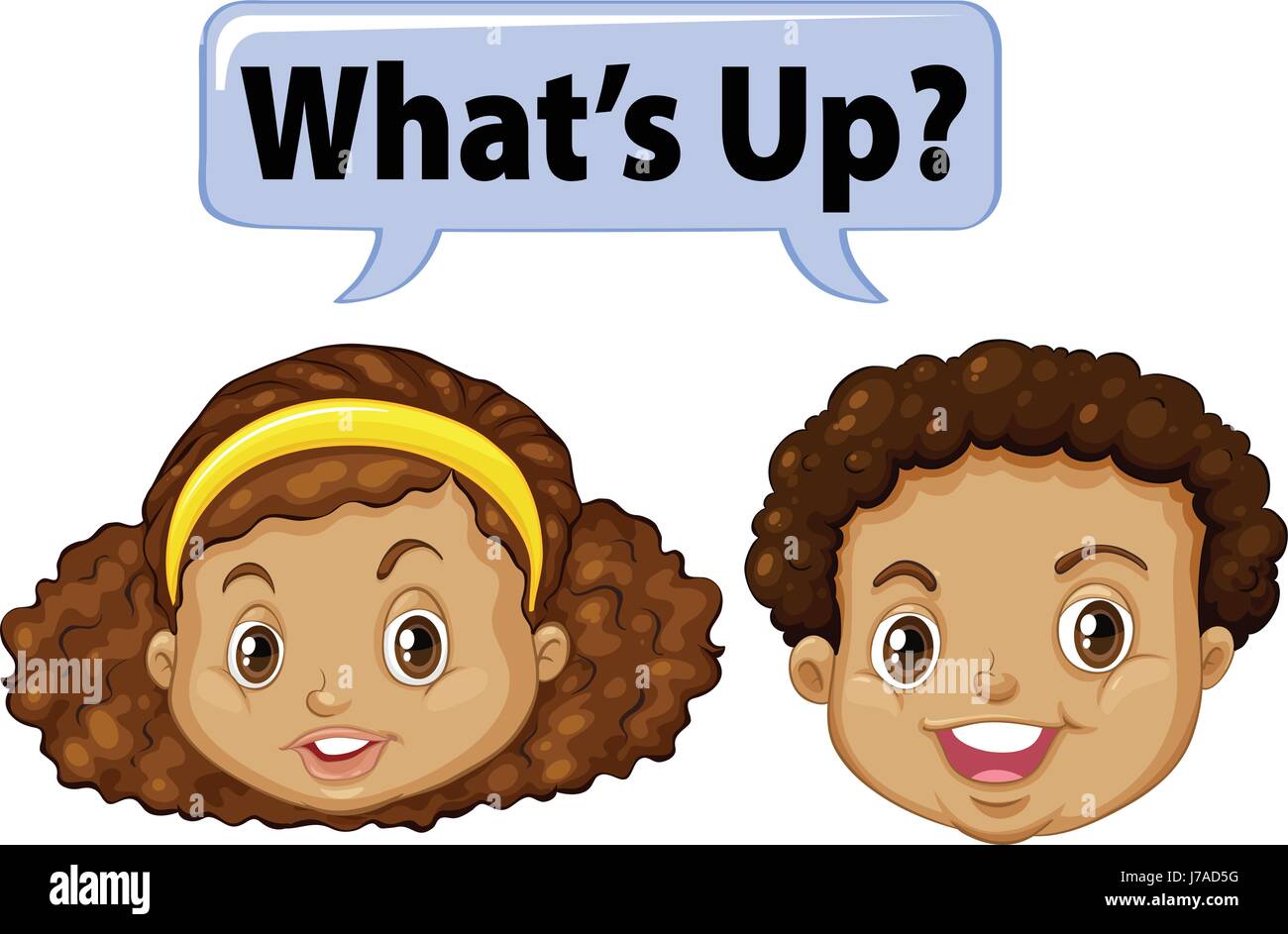 Boy and girl saying hello illustration Stock Vector Image & Art - Alamy