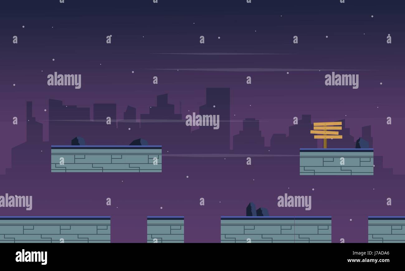 Collection game background with city landscape Stock Vector Image & Art ...