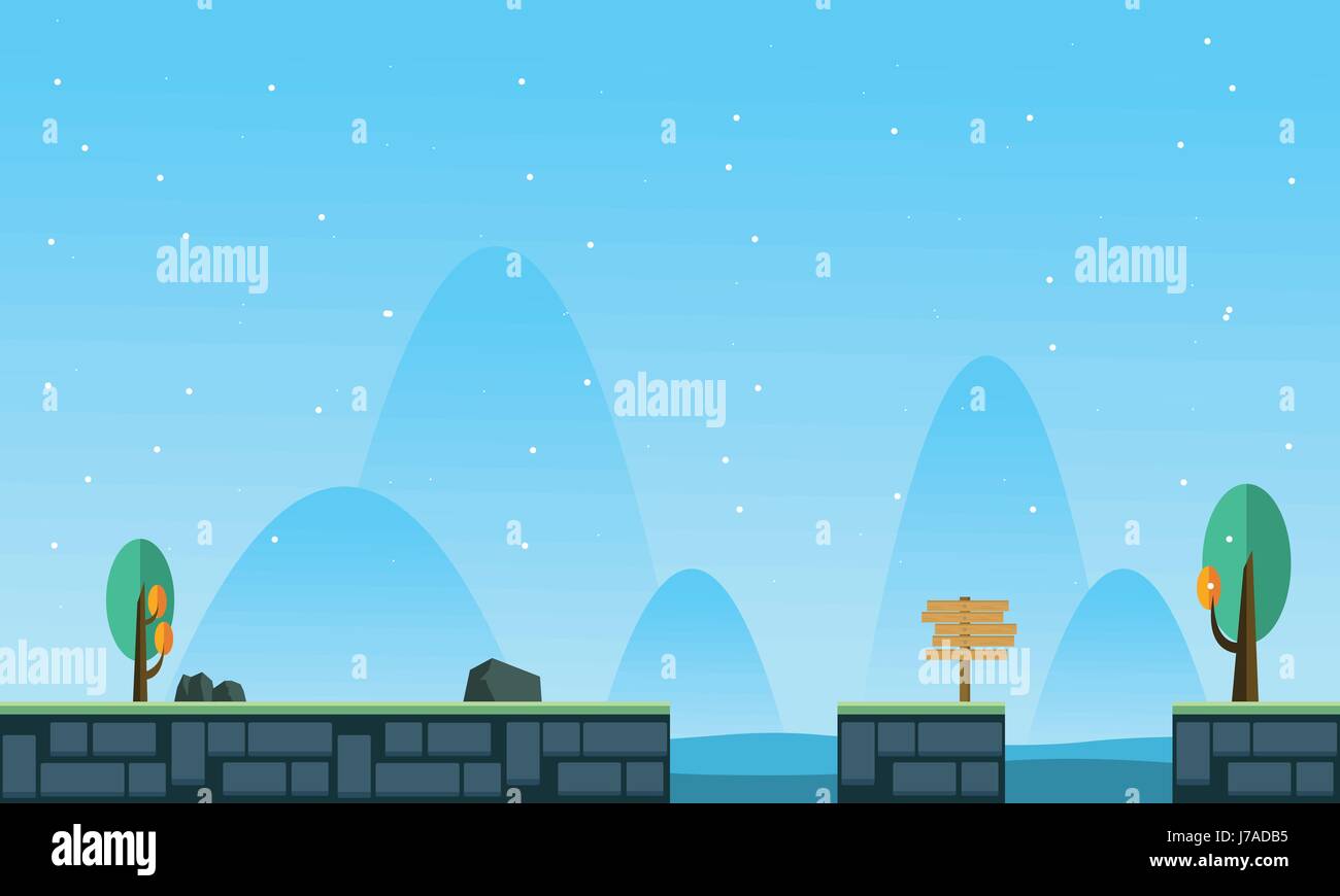 Collection stock game background landscape style Stock Vector Image ...