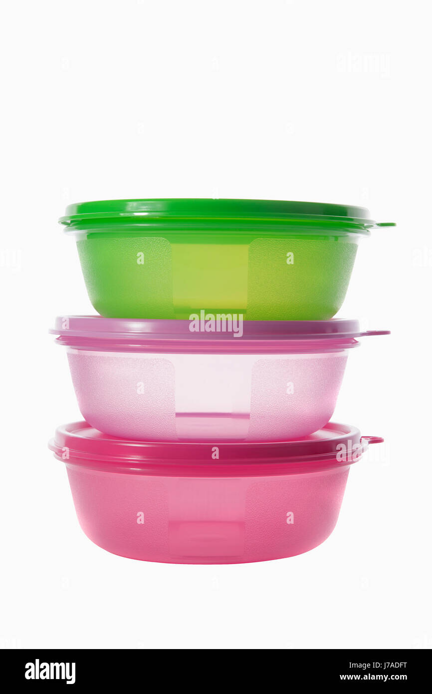 stack of plastic box package isolated on white background use for ...