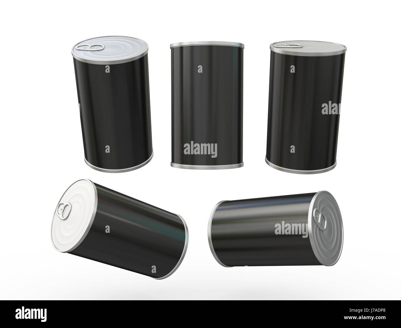 General can packaging with black blank label for variety food product ...