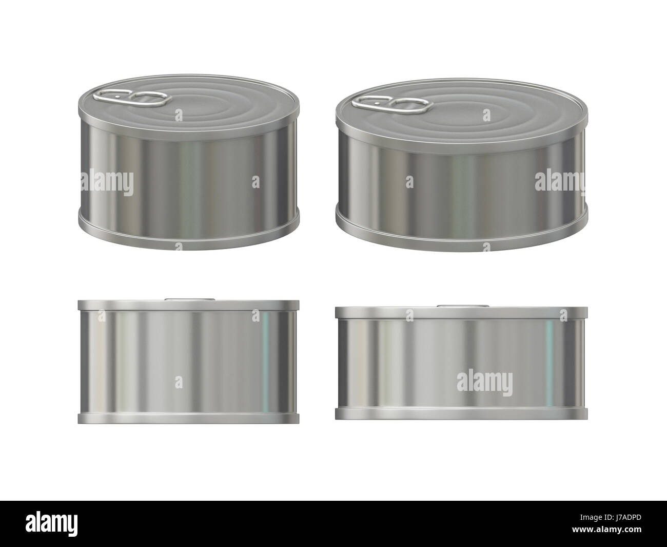 General can packaging with white blank label for food product like tuna ...