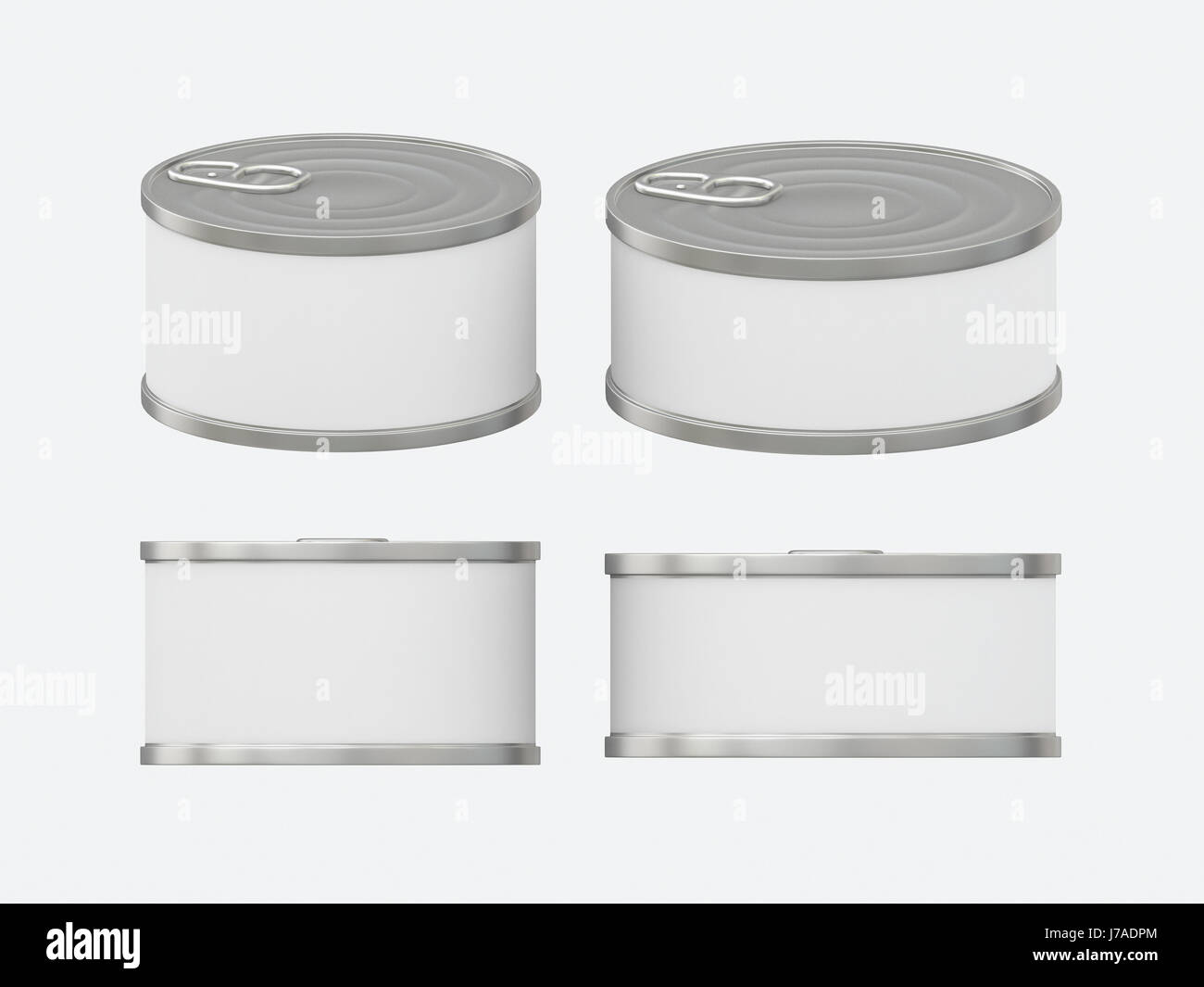 General can packaging with white blank label for food product like tuna ...