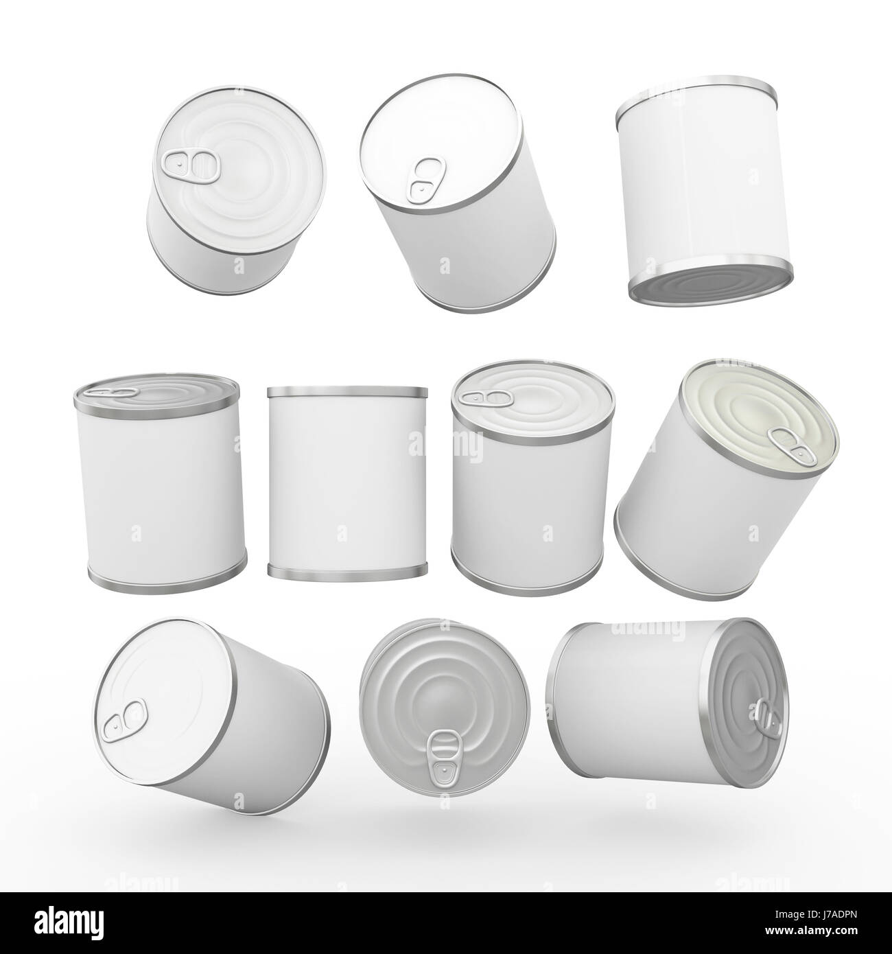 General Food can packaging (can size Number 10) with white blank label ...