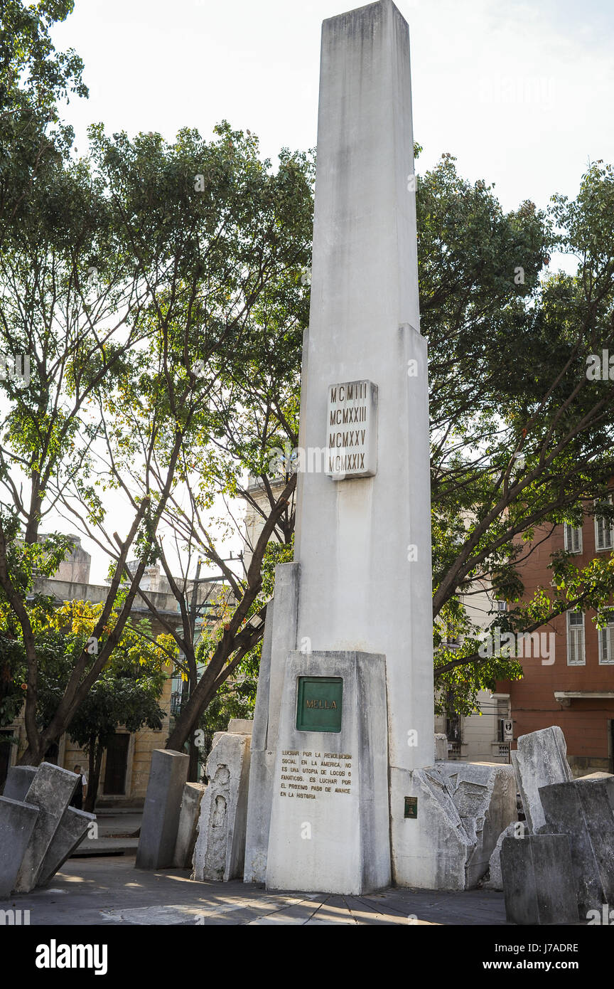 Memorial a Julio Antonio Mella in Vedado, district of Havana, Cuba ...