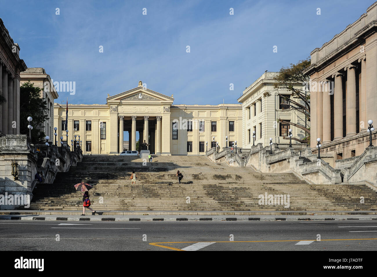 Front view of University of Havana, Cuba, located in the Vedado ...