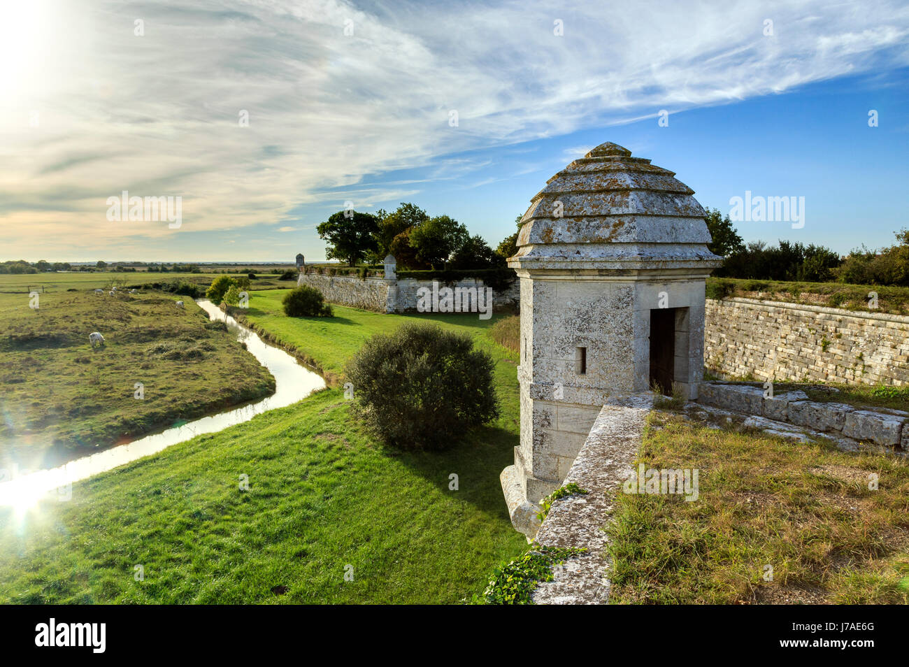 France, Charente Maritime, Hiers Brouage, Citadel of Brouage, walls and ...