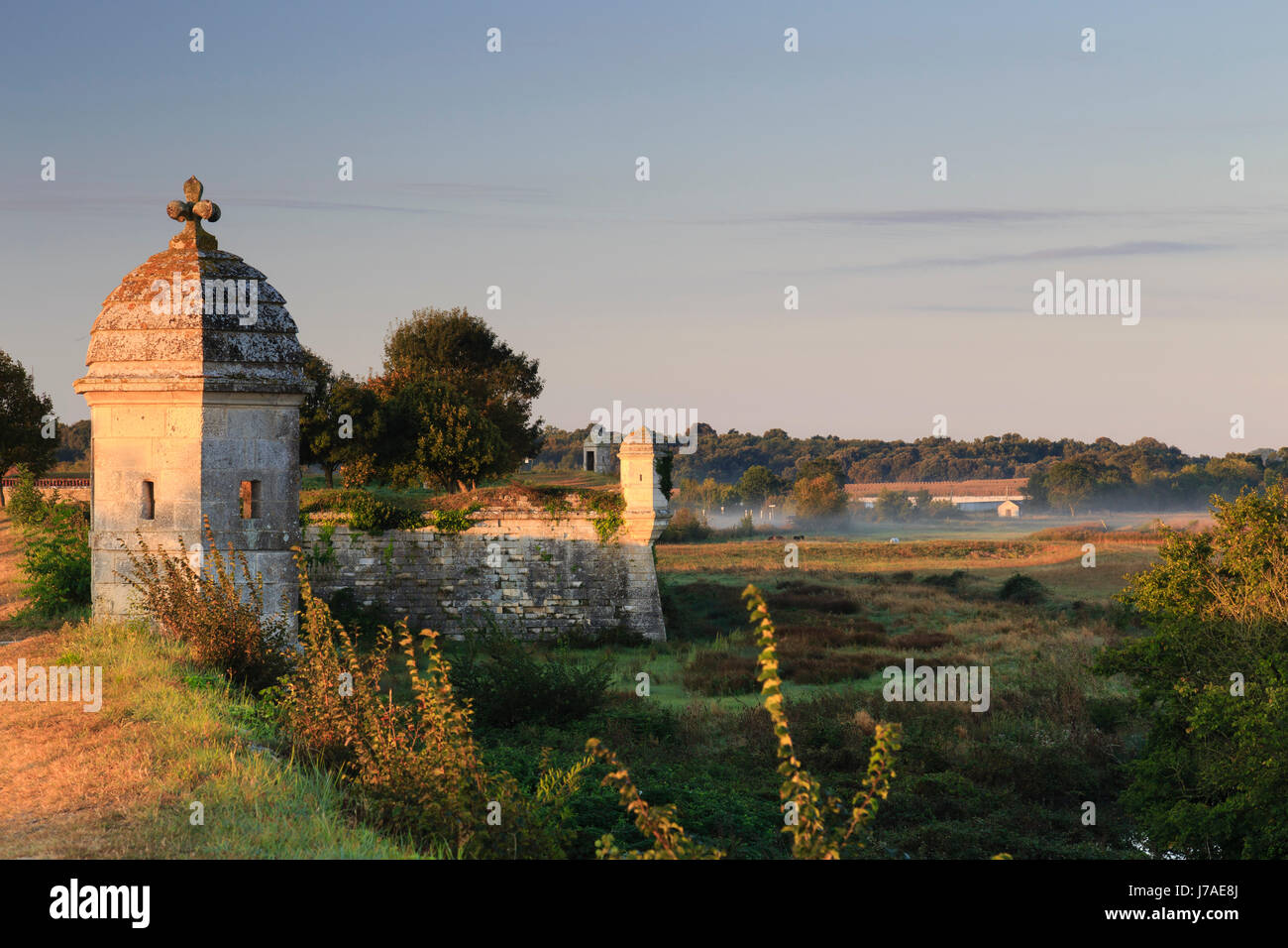France, Charente Maritime, Hiers Brouage, Citadel of Brouage, walls and ...