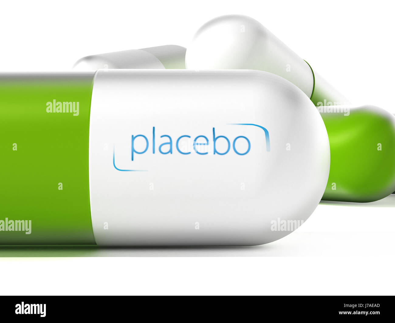Placebo pill isolated on white background. 3D illustration Stock Photo ...