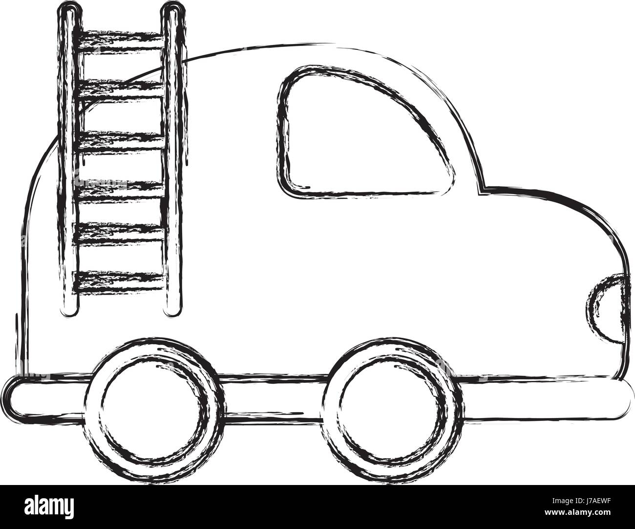 firefighter car drawing icon Stock Vector Image & Art - Alamy