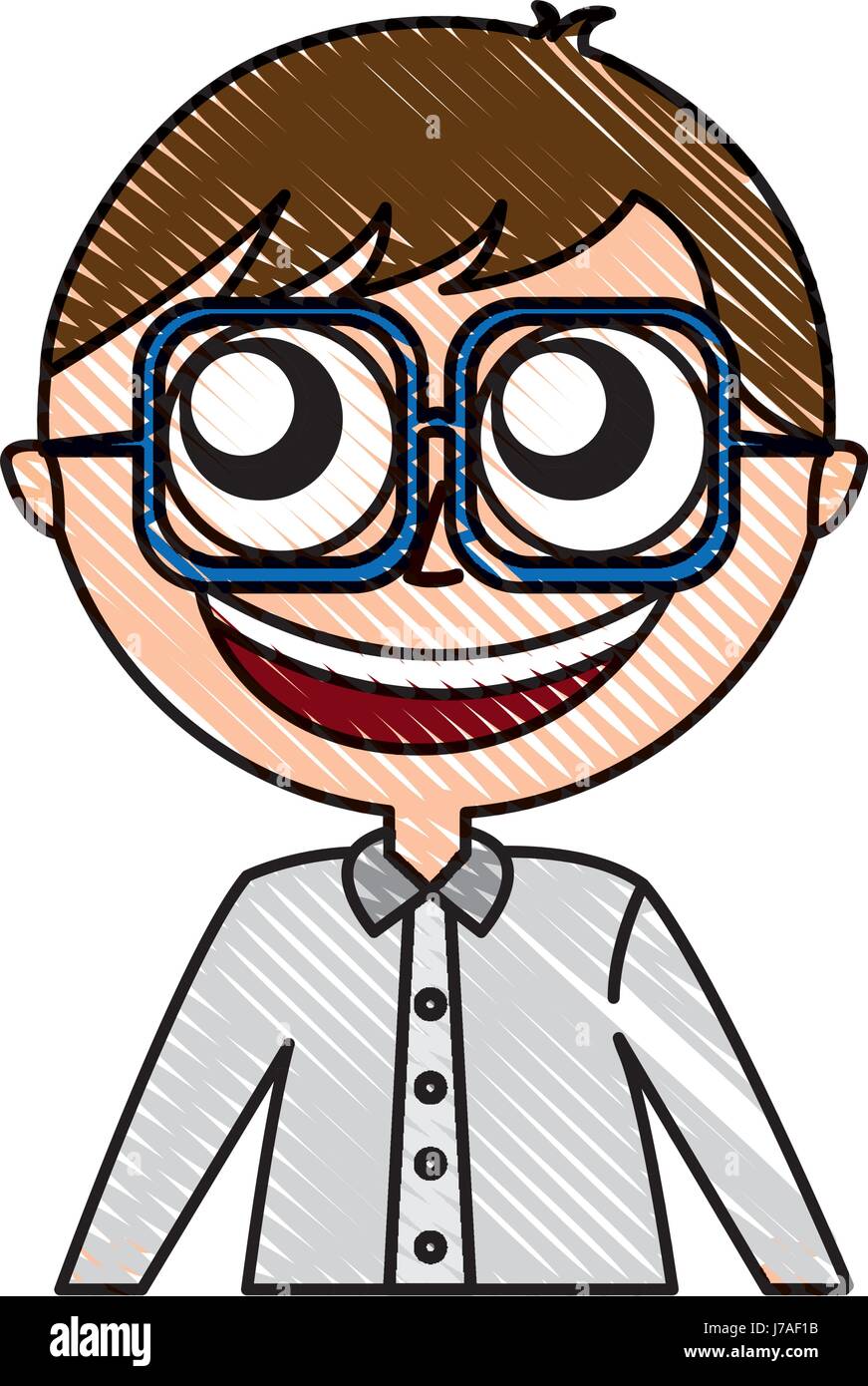 Geek guy avatar portrait hi-res stock photography and images - Alamy