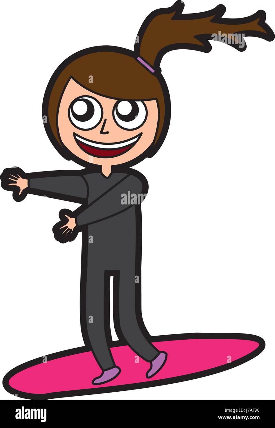 female surfer avatar character Stock Vector Image & Art - Alamy