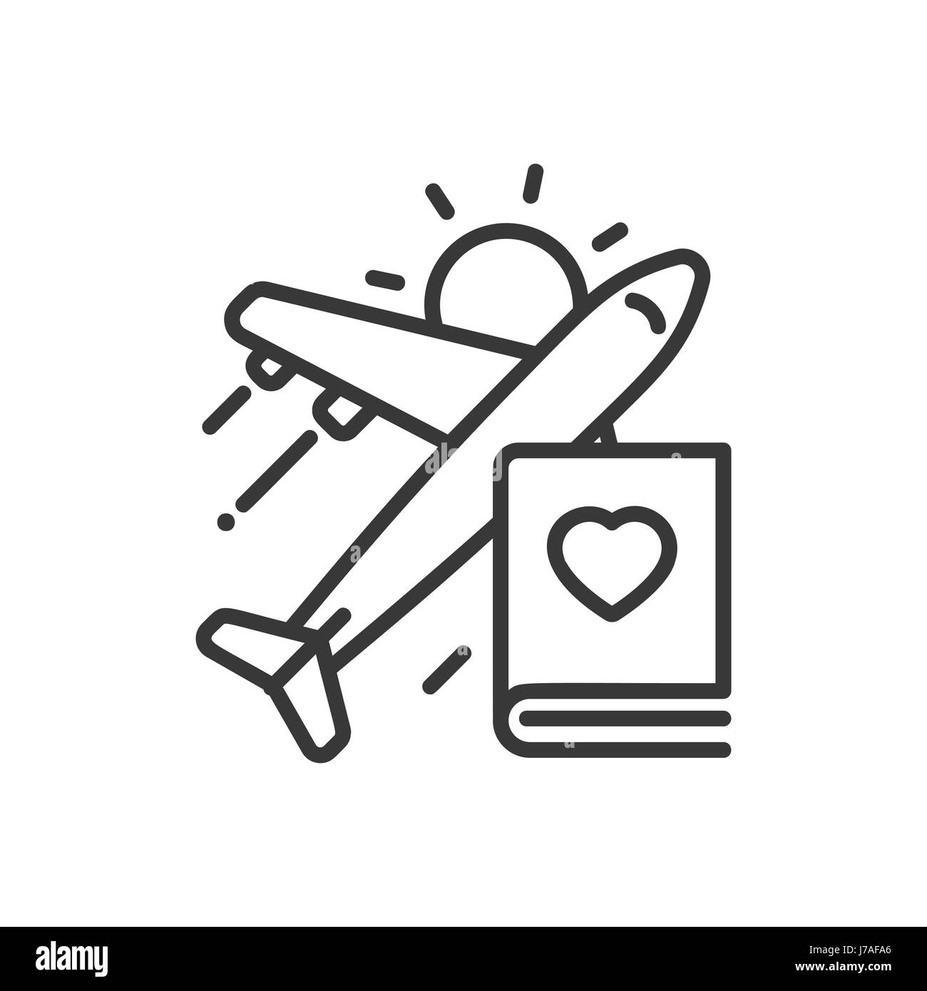 Heart shape book line Cut Out Stock Images & Pictures - Alamy