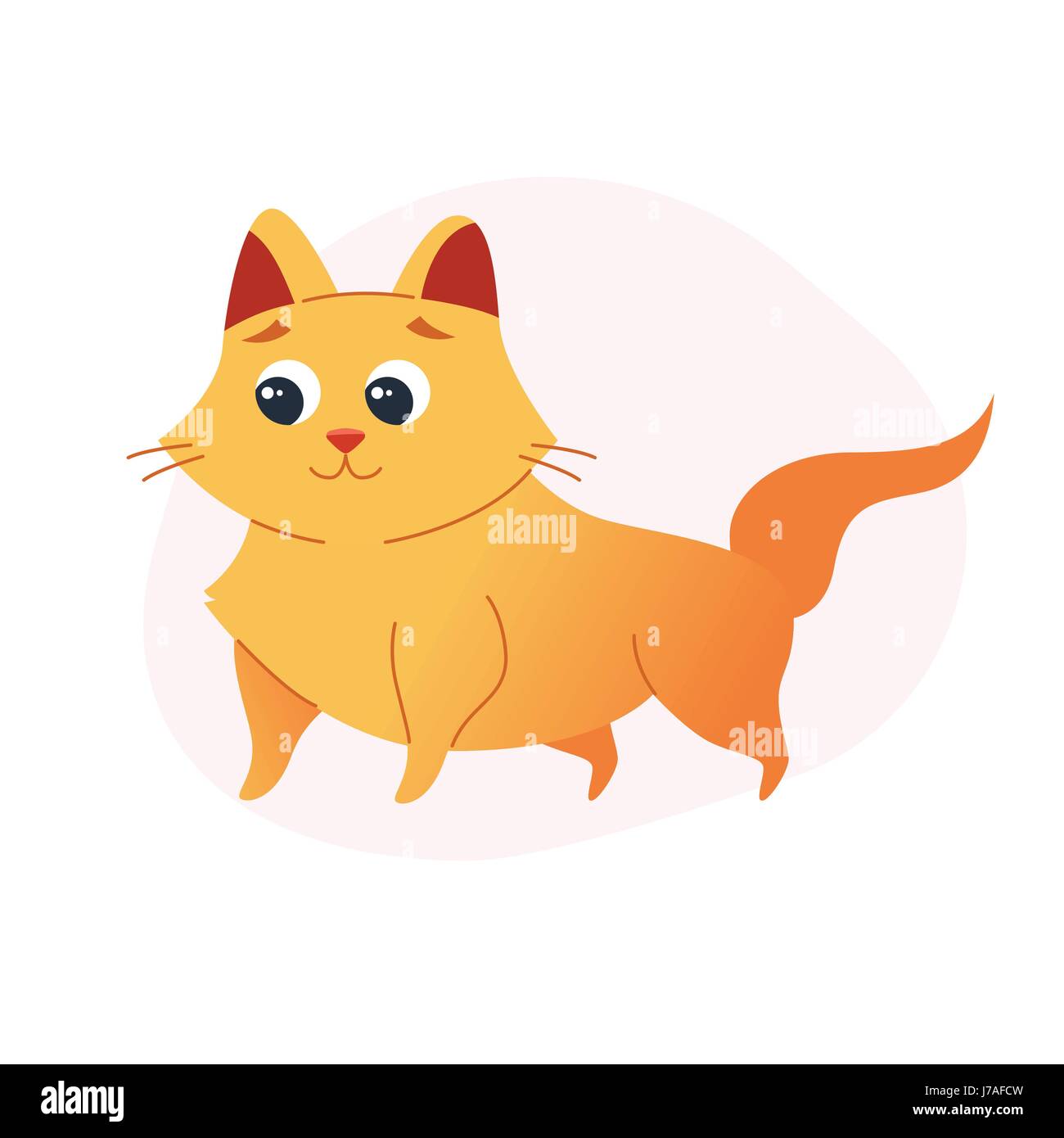 Cat Modern Vector Flat Illustration Stock Vector Image And Art Alamy