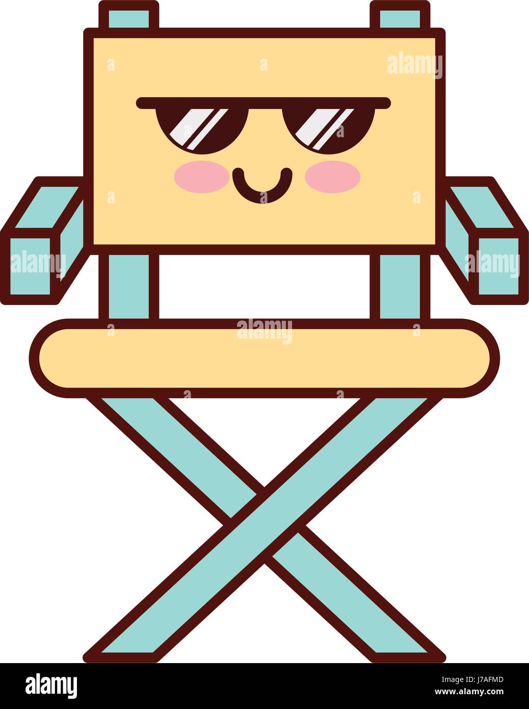 movie director chair kawaii character Stock Vector Image & Art - Alamy