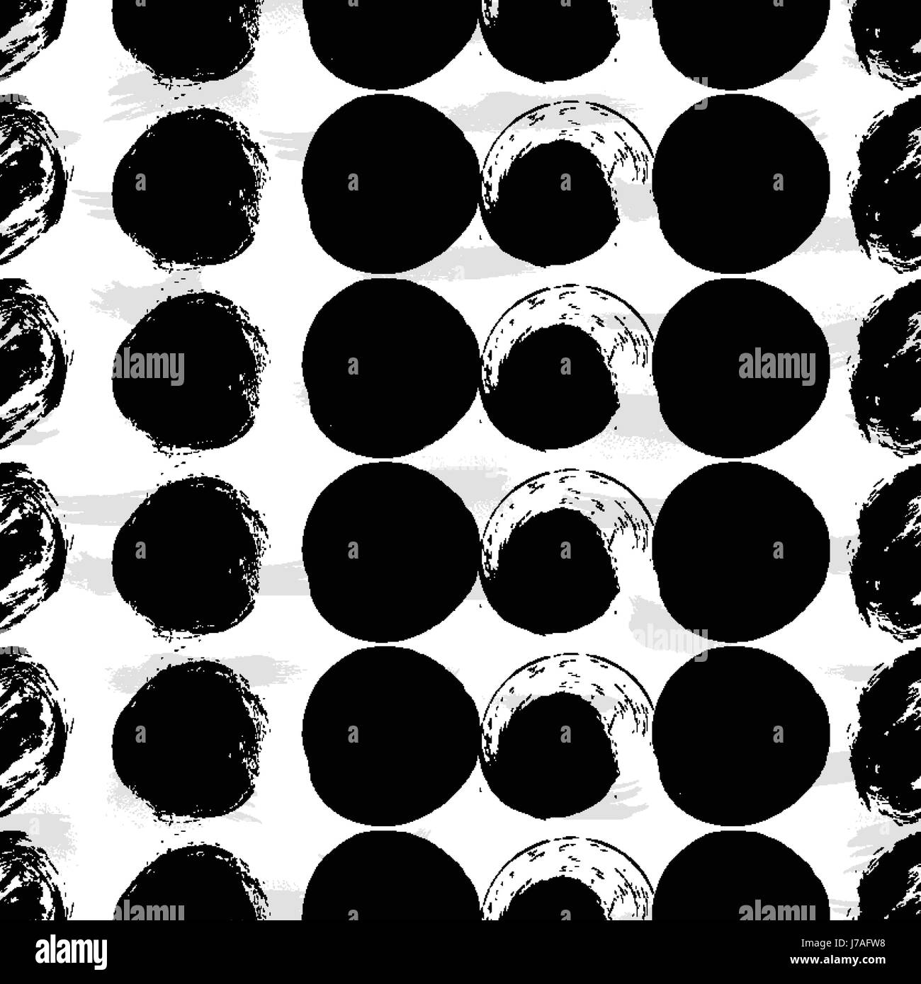 Seamless black and white hand drawn pattern Stock Vector Image & Art ...