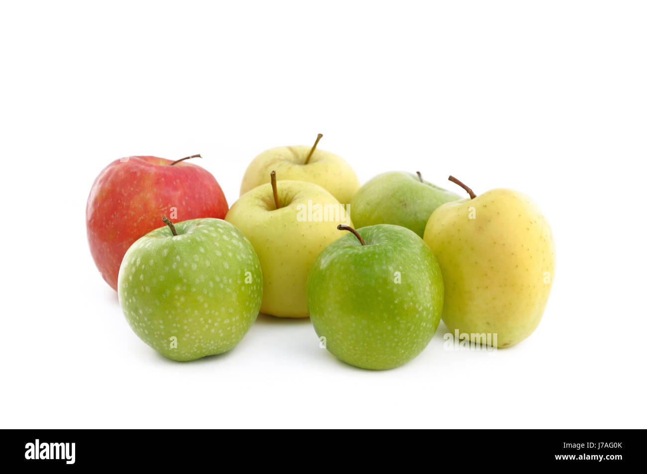 colorful apples isolated on white background Stock Photo - Alamy