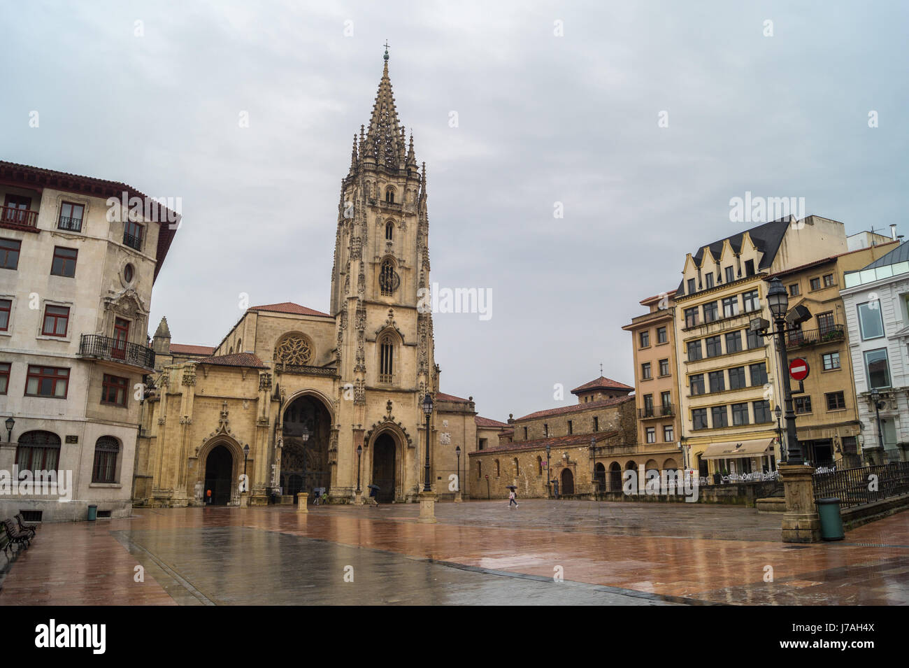 Oviedo cathedral (Catedral de San Salvador), Asturias, Spain Stock ...