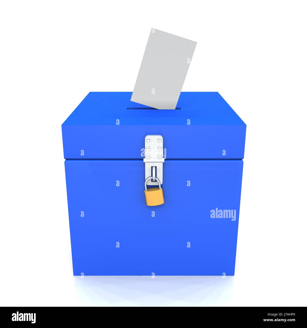 finished blank ballot box blue 02 Stock Photo - Alamy