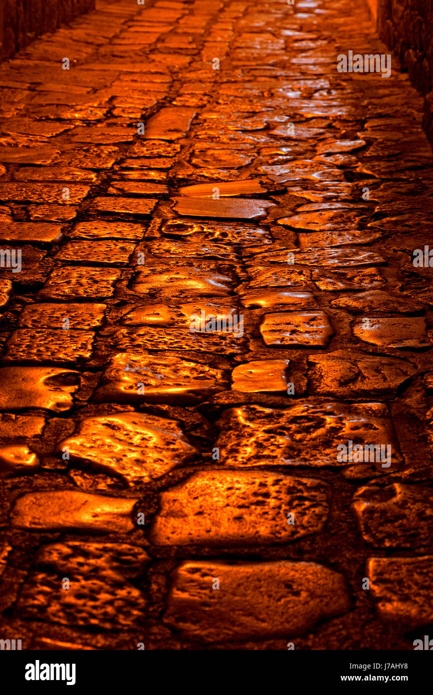 detail europe cobblestone pattern old road street texture detail ...
