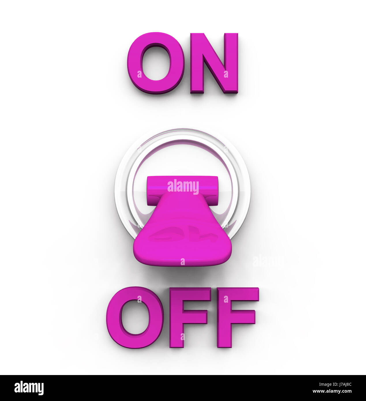 pink and white - power off Stock Photo - Alamy