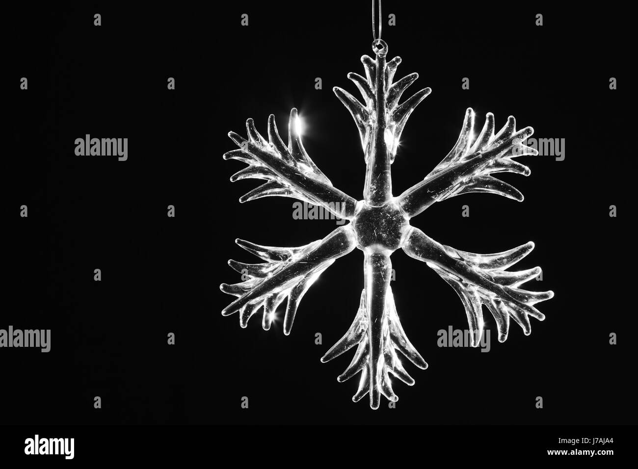 Glass christmas decorations in Black and White Stock Photos & Images ...