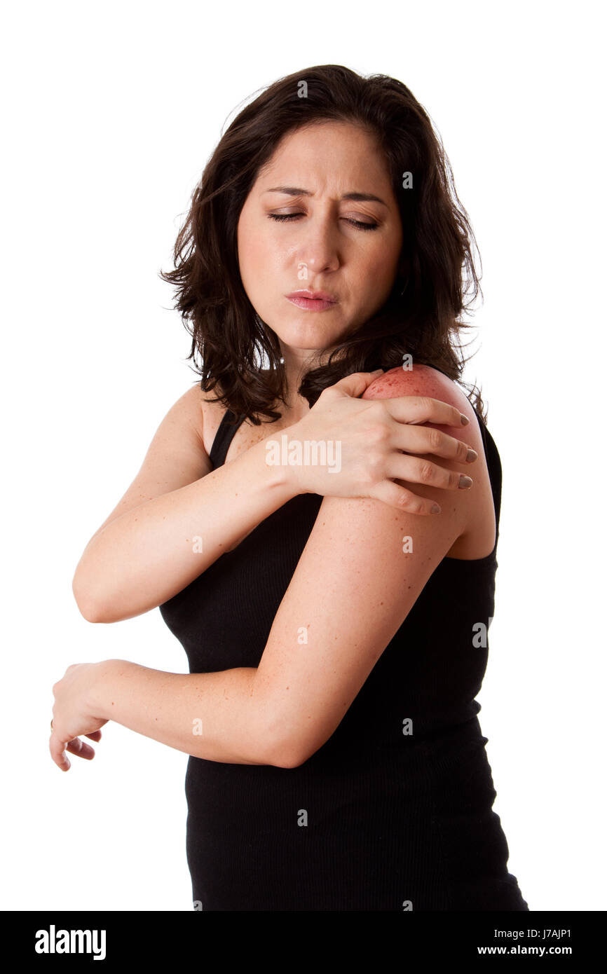 woman health pain injury shoulder trauma arm woman isolated female ...