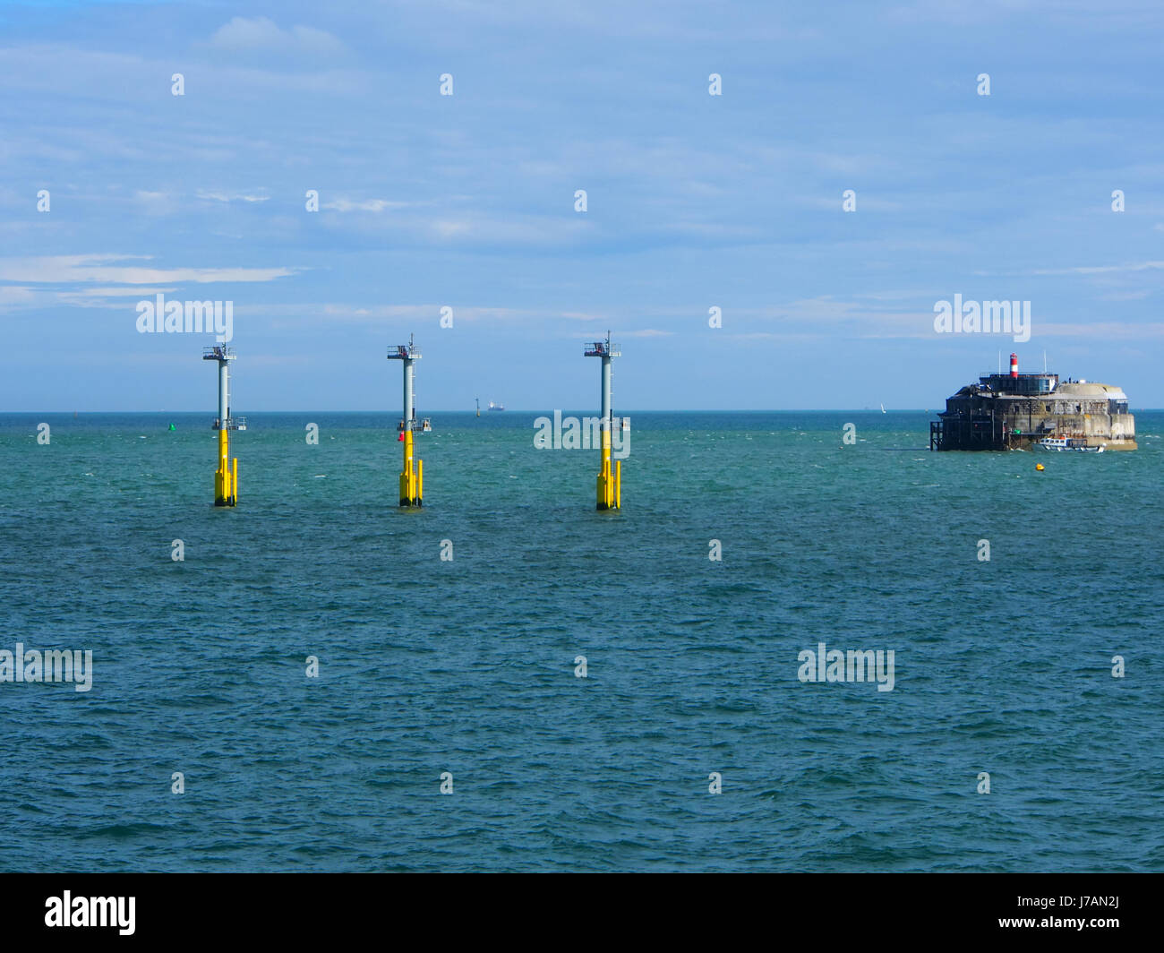 Navigation beacons in the Solent, built to guide Royal Navy Aircraft ...