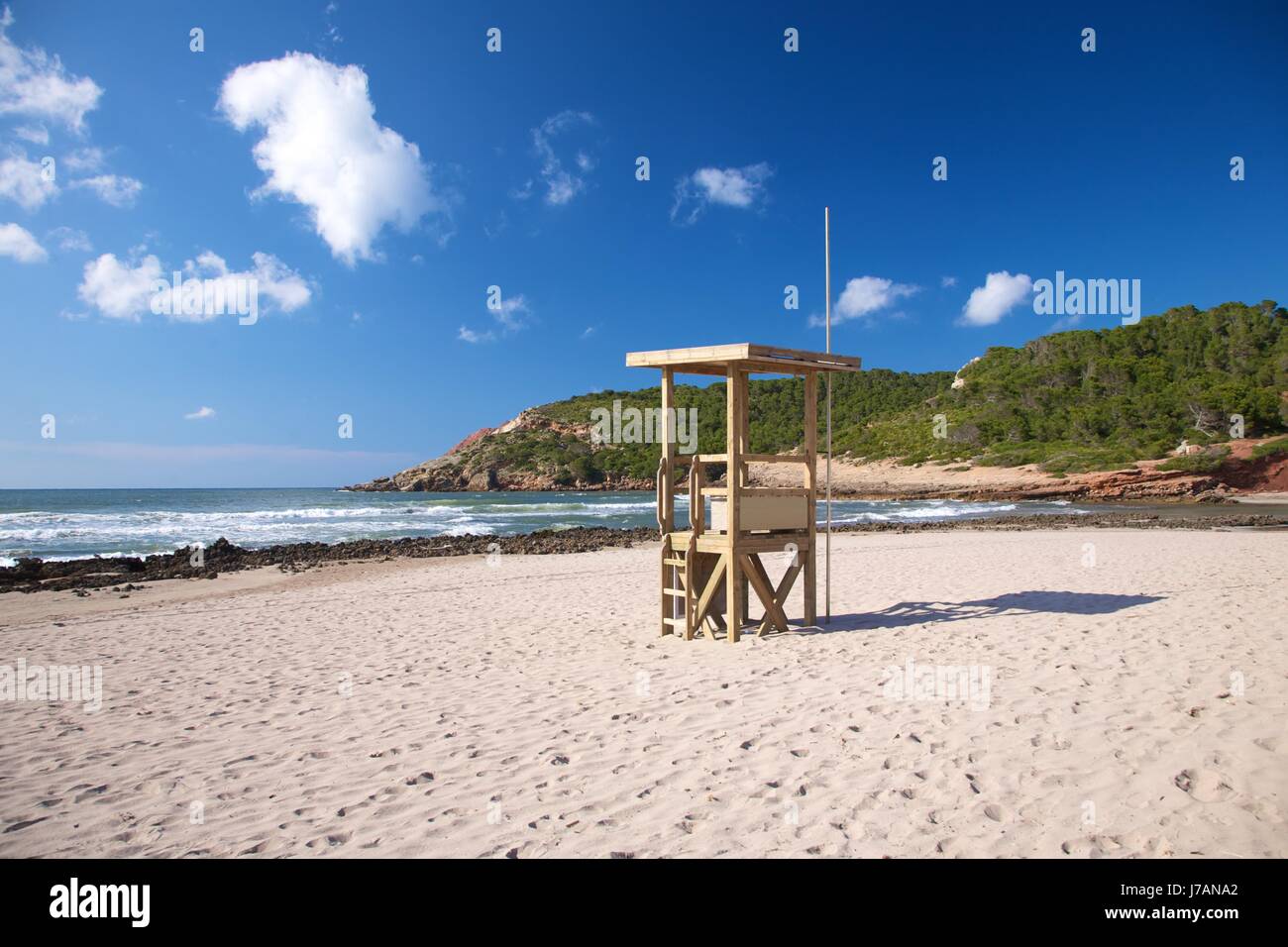 tower beach seaside the beach seashore guard spain coast landscape ...