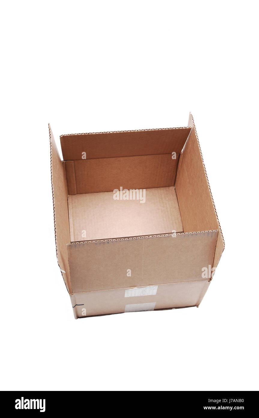 isolated open package container box boxes used empty uncap containers ...