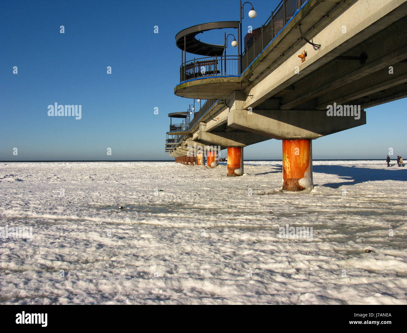 pier and frozen baltic Stock Photo - Alamy