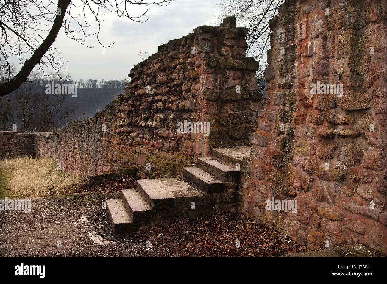 ruins ruin winter romantic romanticism rock ruins ruin fortress ...